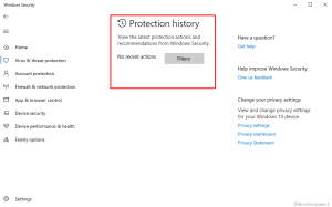 Cómo ver el historial de protección en Windows 10 | Mantenimiento Bios